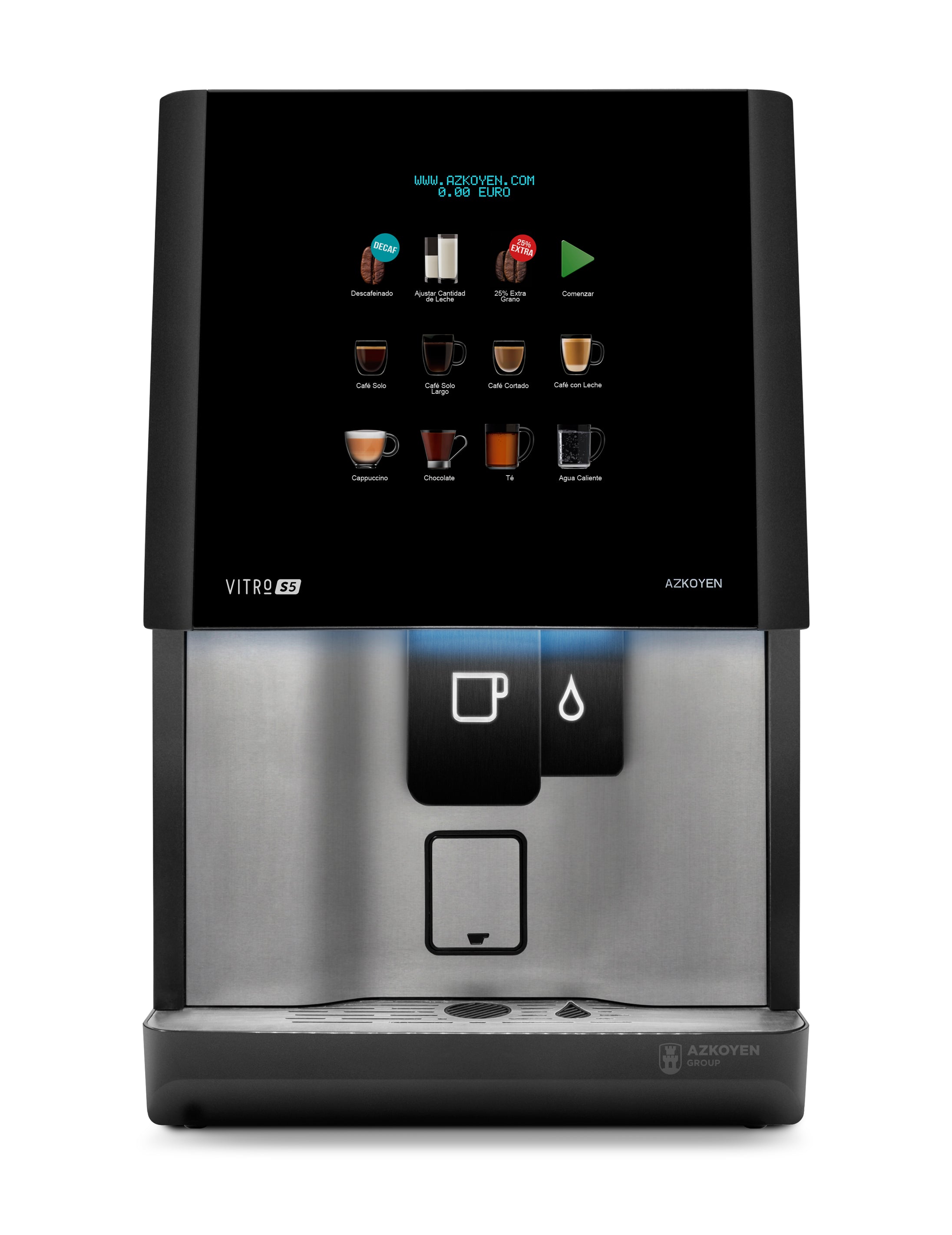 Azkoyen Vitro S5 Single Bean Hopper Super Automatic Espresso Machine