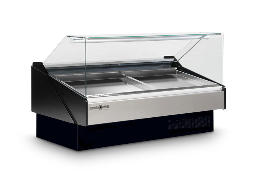 101" Wide | Self Contained Flat Glass Seafood Display Case | KFM-SF-10 ...