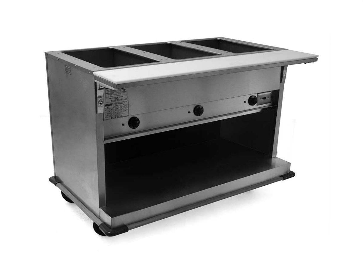 Eagle Group PHT3CB-240 | Three Pan Open Well Sliding Door Portable Ele